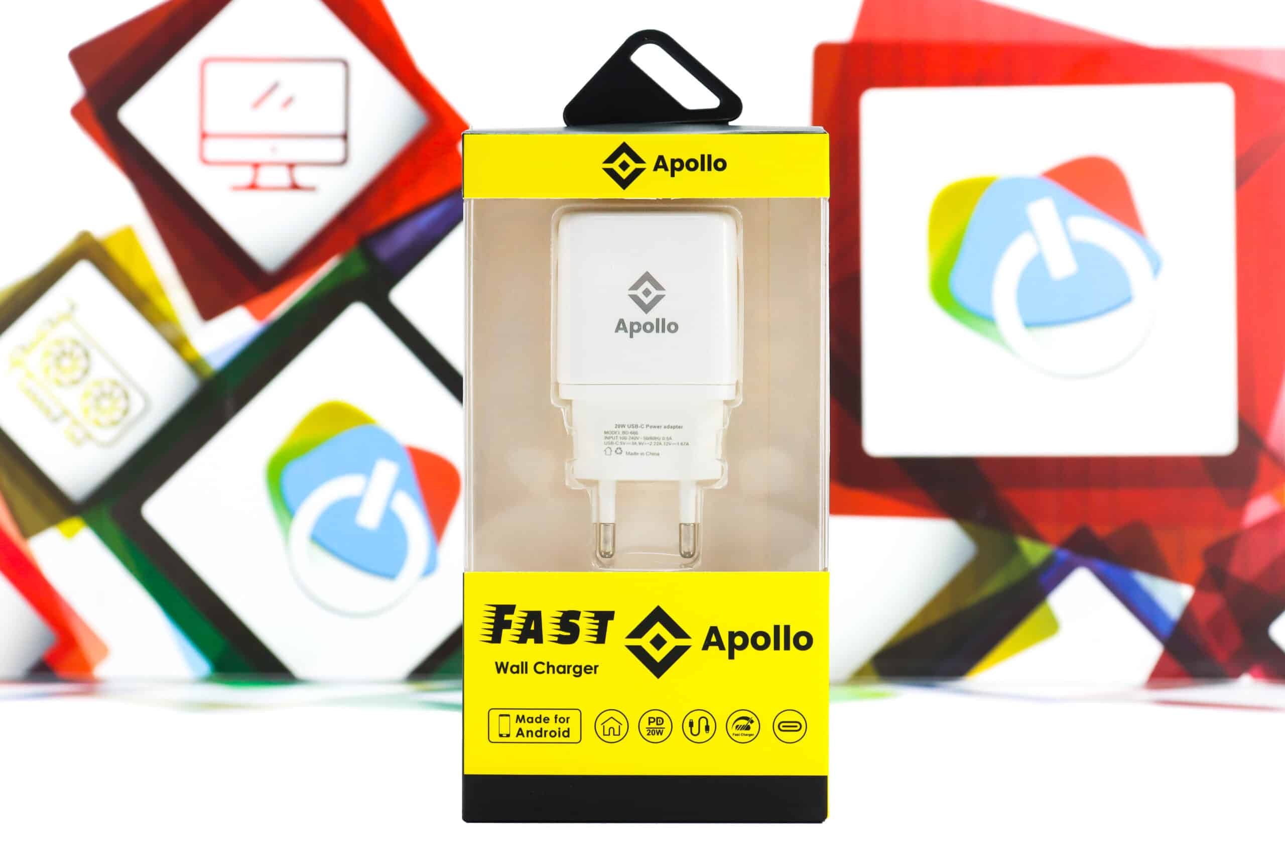 Kućni punjač s kablom Apollo 2u1 USB Type-C 5V 3A 20W - DOPER-TECH