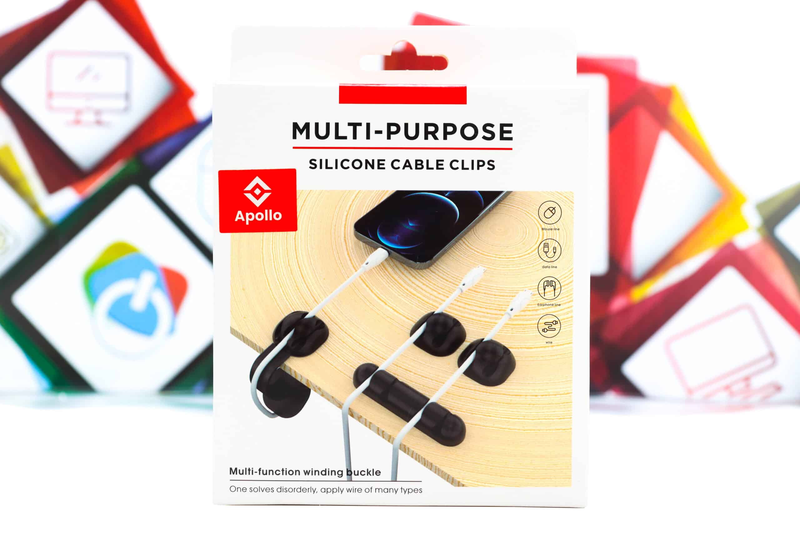 Višenamjenski silikonski držači za kablove Apollo K570 - DOPER-TECH